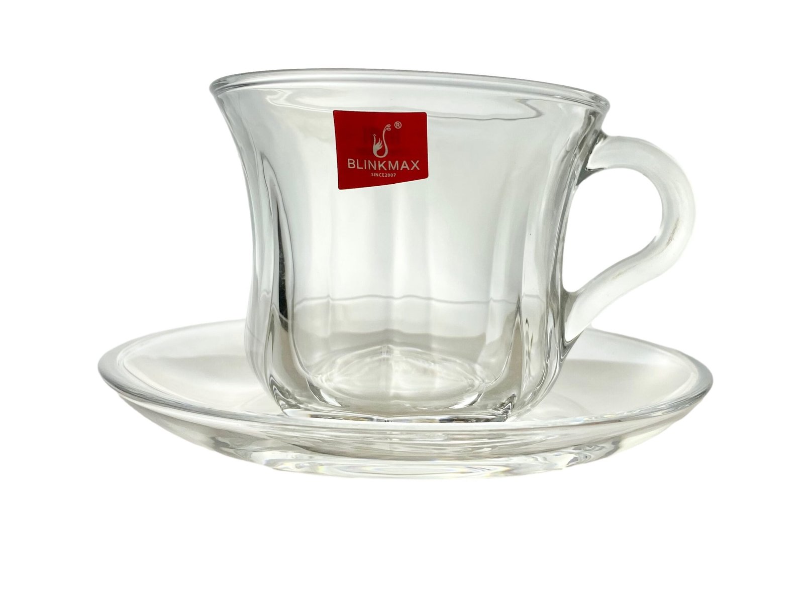 12 PCS GLASS CUP AND SAUCER SET (6 CUPS+ 6 SAUCER) 6 oz 8 Set/Ctn ...
