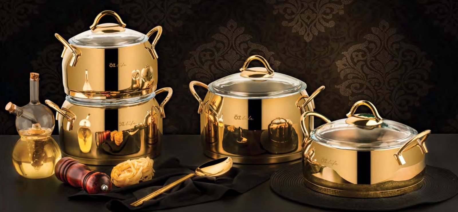 Pot 8 Pc S/S Pot Set (18, 20, 24, 24 cm) - 1 Set/Ctn - American Golden ...