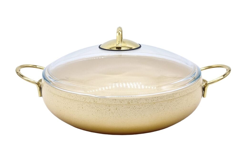 Pot Aluminum Beige Granite Coated Low Pot (28 cm / 11 in) - 6 Pcs/Ctn ...